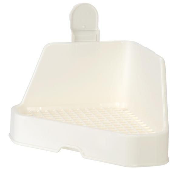 メーカー：三晃商会 4976285251016　_animal　三晃商会　おなやみ解決トイレ　三角　ＩＶ　アイボリー　小動物　小動物用品　兎　うさぎ　兎用トイレ　ウサギ用トイレ　うさぎトイレ　といれ　プラスチック　角　イージーホーム　イージ...