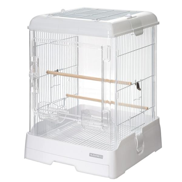 メーカー：三晃商会 minimalcages　鳥籠　4976285099205　_animal　三晃商会　イージーホーム　クリアバード３７ＷＨ　鳥　鳥用品　鳥かご　小動物　文鳥　インコ　小鳥　小型　中型　バードケージ　引き出し　透明　クリア...