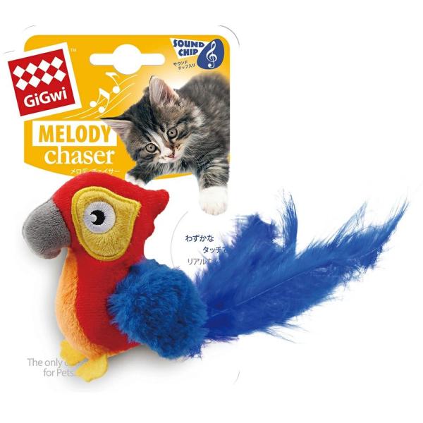 メーカー：プラッツ 20220314　ｙ22ｍ03　ASR　プラッツ　ＧｉＧｗｉ　メロディチェイサー　オウム　猫用おもちゃ　0846295073806　猫用品　猫　ねこ　おもちゃ　ぬいぐるみ　ギグウィ　鳥　サウンドチップ　サウンド　リアル　...
