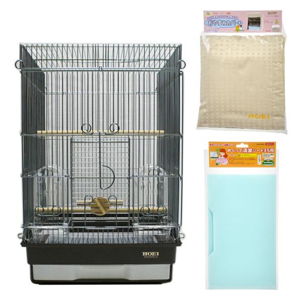 メーカー：ＨＯＥＩ birdcvset　鳥籠　cage　35kadb　black　ＨＯＥＩ　３５手のり　G　ブラック　4963067010923　小動物　鳥　ケージ　小鳥　文鳥　十姉妹　キンカチョウ　インコ　小型インコ　セキセイインコ　ボタ...