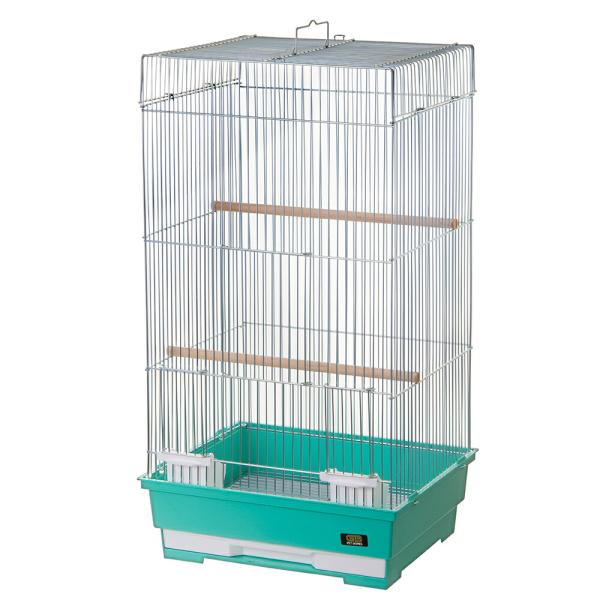 メーカー：ジービー minimalcages　鳥籠　4963065031395　３２５−L　角　色おまかせ　ピンク/ブルー/グリーン/ホワイト　小動物　小動物用品　とり　小鳥　鳥類　鳥用品　ケージ　網　部屋　小屋　止まり木　シンプル　スタン...