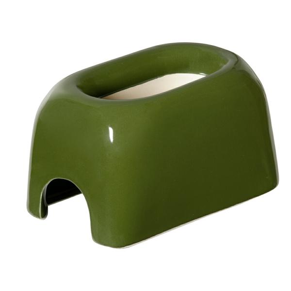 メーカー：ゼンスイ ペットペットゾーン　クリーンウェットシェルター　コルネ　Ｍ　オリーブグリーン　4934743017796　20231012　ｙ23ｍ10　mura　両生類　爬虫類　レイアウト　レイアウト用品　隠れ家　シェルター　ウェット...