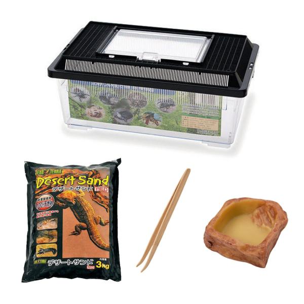 メーカー：鈴木製作所 昆虫飼育スターターセット　ドライ　乾燥　ドライ環境　湿度　飼育容器　プラケース　昆虫　カブトムシ　クワガタ　幅３０ｃｍ〜　プラケース・飼育容器　ケージ　鈴木製作所　自由研究　爬虫類　採集　スズムシ　鳴虫　キリギリス　カ...