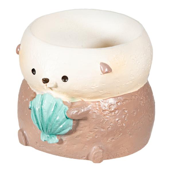 メーカー：ケーイーアイ littleregin　鉢カバー　鉢　植木鉢　ガーデニング用品　resinpot　4530254166376　リトルレジンポット　ラッコ　１号ポット用　プラスチック　鉢植え　ポット　園芸　園芸用品　園芸資材　花　緑　...