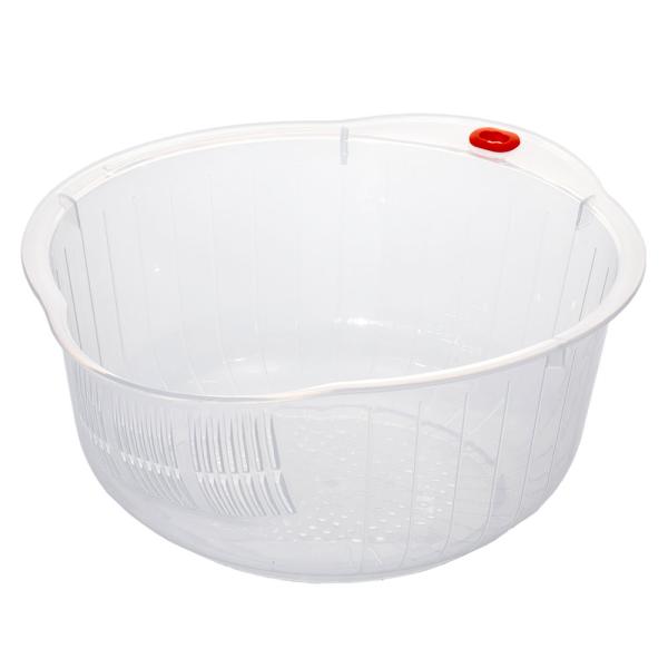 ライスボール２２　305613　4905596080305　KWMR　米とぎ　お米とぎ　こめとぎ　水切り　水切り付き　ボール　野菜　果物　洗う　３〜５合　日本製　メイドインジャパン　ポリプロピレン　耐熱　耐冷　砂利洗い　アクアリウム　あくあ...