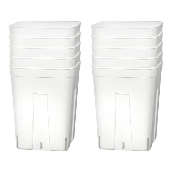 メーカー：ニッポリ スリット鉢　プレステラ　１５０深型　白　１０個セット　スリット鉢　ガーデニング　ガーデニング用品　園芸　園芸用品　鉢　ポット　苗ポット　育苗　プラ鉢　プラステ　スリッド　スリット　プラポット　黒　硬め　プラスチック　多肉...