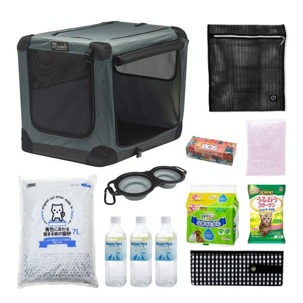 メーカー：用品セット 猫用　防災グッズ　基礎セット(フードなし)　災害　2250003097080　20240809　y24m08　Y.K.　猫　ねこ　ねこ用　猫用品　用品　防災　避難　防災セット　台風対策　台風　大雪　地震　災害セット　津...