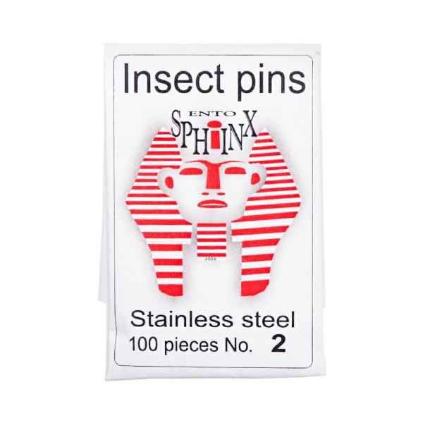 メーカー：六本脚 標本針　Ento　Sphinx　Insect　Pins　2号　38mm　標本用品　標本　昆虫用品　ボヘミア　蝶　針　展翅　チェコ製　海外製　チョウ　チョウチョ　蝶々　ガ　蛾　有頭　ピン　虫　虫ピン　洋針　ステンレス　昆虫標...