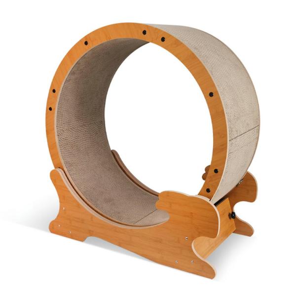 メーカー：ペットプロ メーカー画像　キャットランニングマシン　Ｍ　4981528611083　20250328　ｙ25ｍ03　mikari　猫　ネコ　ねこ　猫用品　キャットタワー　ランニング　回し車　遊具　遊べる　段ボール製　つめとぎ　ツメ...