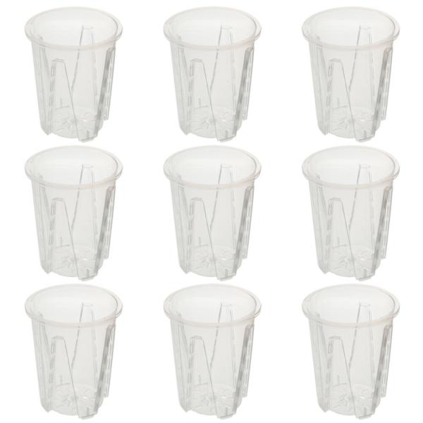 メーカー：(株)リーフ Leaf Corp 根が見える透明鉢　直径10cm　9個　4582645945688　ガーデニング　園芸用品　鉢　ポット　透明　スリット　植木鉢　植え替え　観葉植物　クリア　半透明　プラスチック　多肉植物　サボテン　...