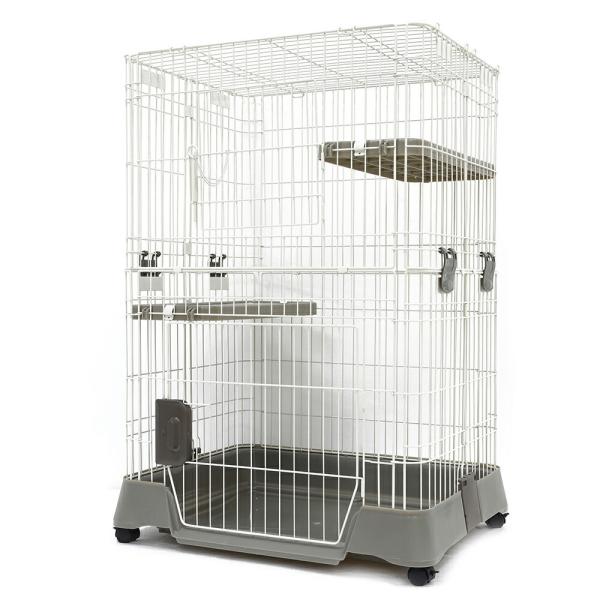 メーカー：マルカン _neko　マルカン　キティケージ１０００　猫用品　ペット用品　猫　ネコ　ケージ　サークル　スチールケージ　猫用簡易ケージ　室内用　猫用ケージ　キャスター付き　キャスター付ケージ　移動ラクラク　掃除ラクラク　組立簡単　簡...