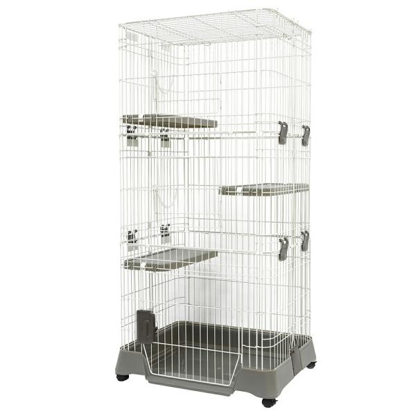 メーカー：マルカン _neko　マルカン　キティケージ１４００　猫用品　ペット用品　猫　ネコ　ケージ　サークル　スチールケージ　猫用簡易ケージ　室内用　猫用ケージ　キャスター付き　キャスター付ケージ　移動ラクラク　掃除ラクラク　組立簡単　簡...