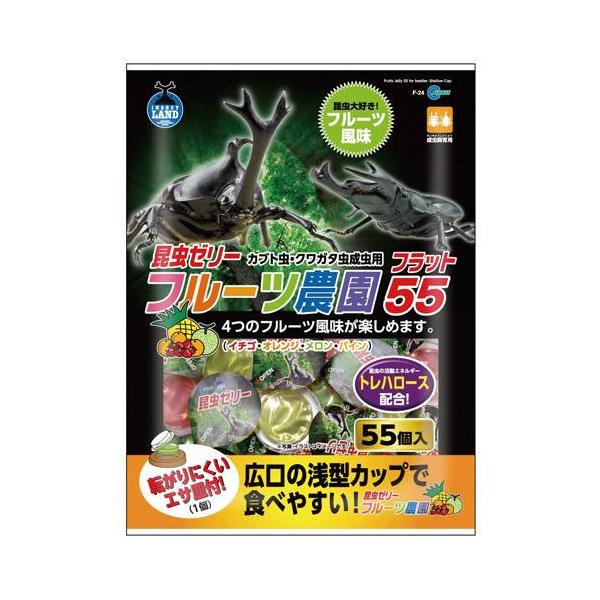 メーカー：マルカン _insect　マルカン　フルーツ農園　フラット55　昆虫用品　昆虫ゼリー　カブトムシ　クワガタ　成虫　フラット　エサ　餌　4906456538547　果物　イチゴ　オレンジ　メロン　パイン　20160522　KK　トレ...