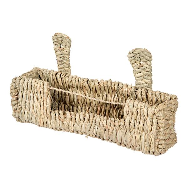 メーカー：川井 わらっこ倶楽部　かじり草牧草ＢＯＸワイド　チモシー　フィーダー　4964157503004　牧草入れ　アジアンビタチモシー　繊維質　牧草フィーダー　食べられる　40ｃｍ　Ｗ４００×Ｄ８０ｍｍ　エサ入れ　草入れ　ごはん　エサ皿...