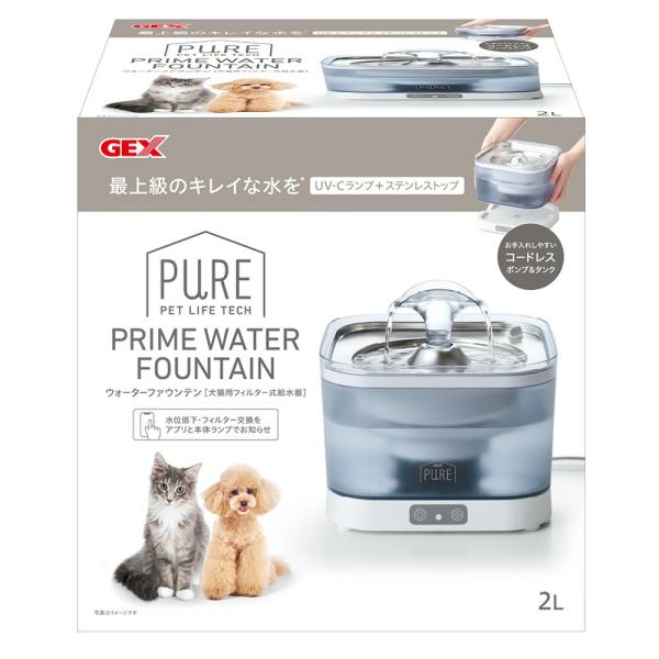 メーカー：ジェックス 25camgexpacl　メーカー画像　猫　給水器　水飲み　ＧＥＸ　ＰＵＲＥ　ＰＲＩＭＥ　ウォーターファウンテン　２Ｌ　4972547928764　20250909　y25m09　ktym　ねこ　ネコ　キャット　CAT...
