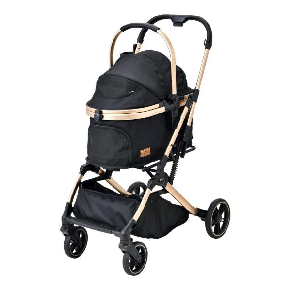 メーカー：ジェックス ＧＥＸ　ＯＳＯＴＯ　ＧＲＡＣＥ　ＲＣＩＩ　ノワール　３ＷＡＹ　4972547929075　ペットカート　犬　犬用品　カート　手押し車　小型犬　折り畳み　ベージュ　ペットキャリー　ペット　スロープ　シニア　シニア犬　お散...