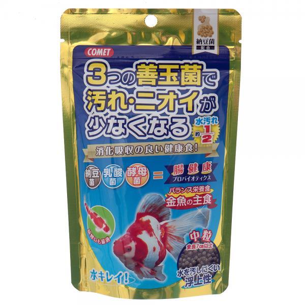 メーカー：イトスイ アクアリウム用品　金魚・メダカ　アクア用品　餌　金魚・鯉専用　金魚の主食　納豆菌配合　中粒　９０ｇ　納豆菌　ニオイ　汚れ　コメット　金魚の主食善玉菌　20100626　TT2　aqua　熱帯魚・エビ他　_aqua　497...