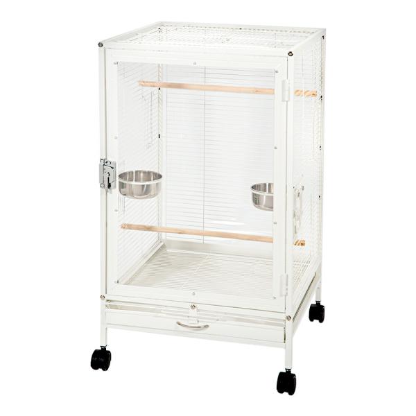 メーカー：(株)リーフ Leaf Corp minimalcages　中型インコ用ケージ　幅４６ｘ奥行き４６ｘ高さ７７ｃｍ　前面アクリル板　4582645941383　鳥用品　鳥　ケージ　飼育ケージ　金網　中型インコ　小型インコ　鳥かご　鳥...