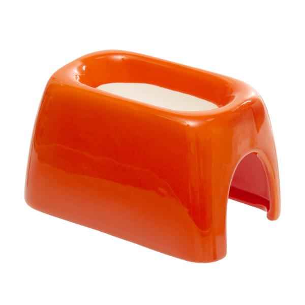 メーカー：(株)リーフ Leaf Corp reveiwcouponleafrep　掃除しやすいウェットシェルター　オレンジ　4582645948702　爬虫類　両生類　レイアウト用品　シェルター　陶器　ウェットシェルター　レオパ　ヒョウモ...