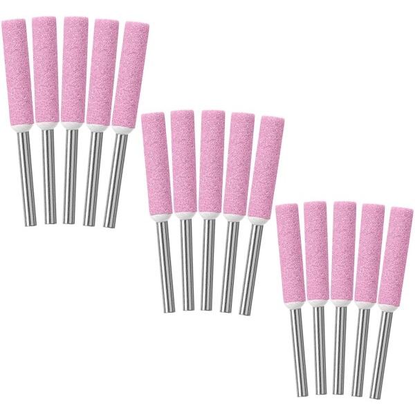 KEWAYO15本セット 研削用ドリルビット ダイヤモンド砥石 円筒形 チェーンソー研削ヘッド研磨ビット シャンク3mm（4.0mm/4.8mm/5.5mm）商品コード：49048204458サイズ:Φ4mm x ダイヤ部17mm x 全長...