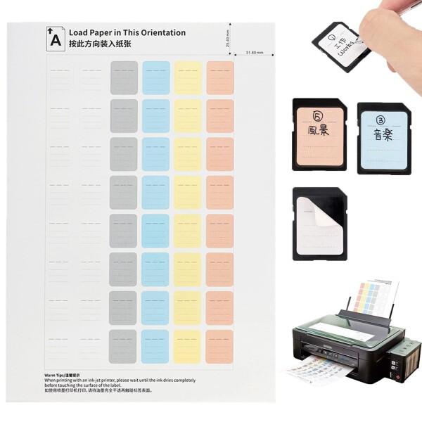 JJC 480枚 印刷可能 ラベルシール SDカードシール SD SDHC SDXC XQD CF CFexpress Type-B カード &amp; 調味料ラベル、冷蔵食品用の容器整理用ステッカー 日付シール 取り外しが簡単商品コード：...