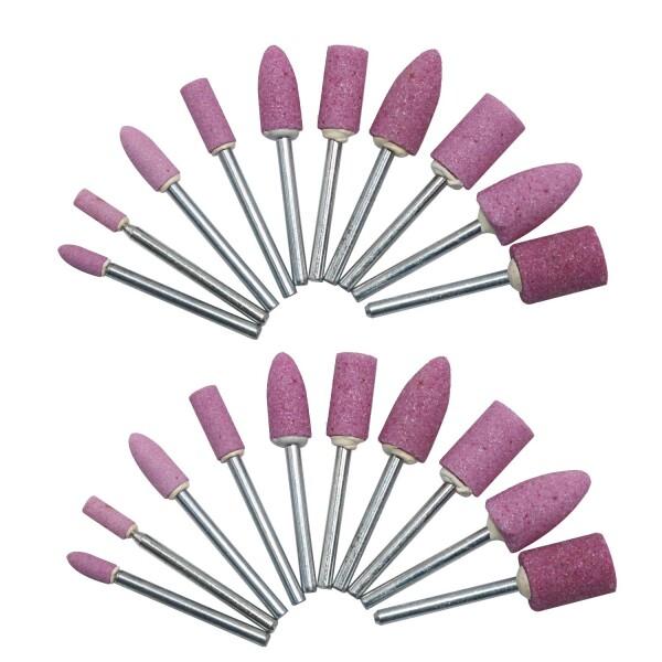 JINTONG リューター 砥石 リューター ビット 3mmシャンク コーン 磨き 精密 砲弾型 セラミック 研磨 マウント20個入り商品コード：49058338410型番：8556jjyyghミニルーター用先端パーツ細かい所の研磨装着でき...