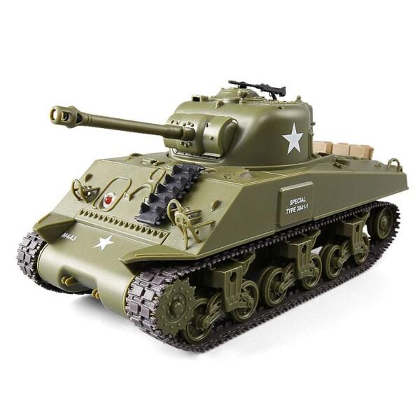 戦車 ラジコン2.4GhzリモコンアメリカのシャーマンM4A3 /パーシングM26中戦車1/30スケールモデル、シミュレーションサウンド/アクション、赤外線バトル (M4A3)商品コード：49059150096型番：H-00011カラー：M...