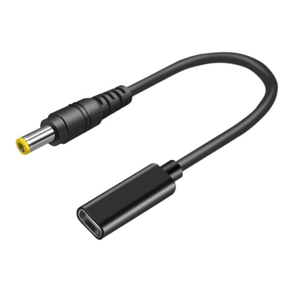 fine-R タイプC USB-C 入力 DC 5.5×2.5mm 変換 acer 東芝 ASUS/Lenovo用 ノートパソコン PD 充電 TYPE-C 変換アダプター AC 充電ケーブル アクセサリー （PL保険加入品） (CA 55...
