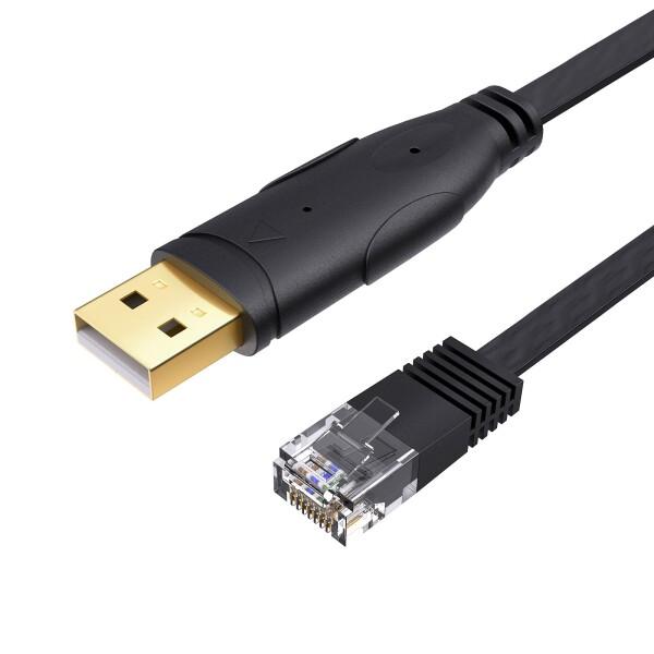 USBコンソールケーブル, CableCreation (FTDI-FT232RL チップ内蔵) USB-RJ45シリアルケーブル Cisco、NETGEAR、TP-Link、Linksys、Ubiquiti、Huaweiルータ/スイッチ用...