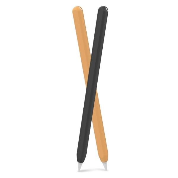AhaStyle 超薄型 Apple Pencil シリコン保護ケース Apple Pencil Pro&amp;Apple Pencil 第二世代のみに適用 二本セット (黒，オレンジ)商品コード：49063167431型番：JPPT65...