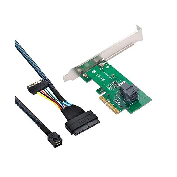 NFHK PCI-E 3.0 4.0 → SFF-8643 カードアダプター U.2 U2 SFF-8639 NVME PCIe SSD ケーブル メインボードSSD用商品コード：49063176000型番：SF-024+SF-093-0-...