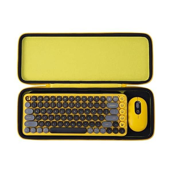 Aenllosi 収納ケース 互換品 Logicool ロジクール POP KEYS K730 /POP ICON KEYS K680 メカニカル ワイヤレス キーボード (イエロー)（ケースのみ）商品コード：49063178488型番：A...