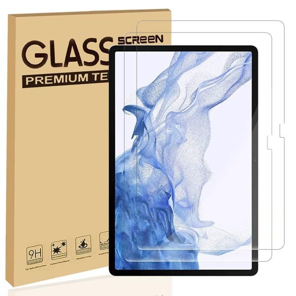 For Samsung Galaxy Tab S8+/Galaxy Tab S7+ 12.4インチ 専用 強化ガラスフィルム 目の疲れ軽減 保護フィルム 高透過率 旭硝子素材 9H硬度 気泡ゼロ 飛散防止 指紋防止 For Samsung ...