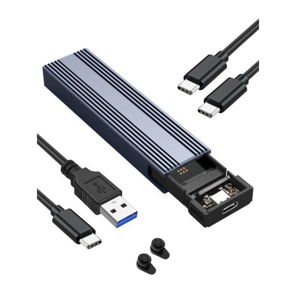 VCOM M.2 NVMe SSD 外付けケース 10Gbps 高速データ転送 Type-C エンクロージャー 工具不要 アルミ製 放熱 PS5 / iPhone15 / Mac対応 データ移行 クローン M-Key/B+M Key 223...