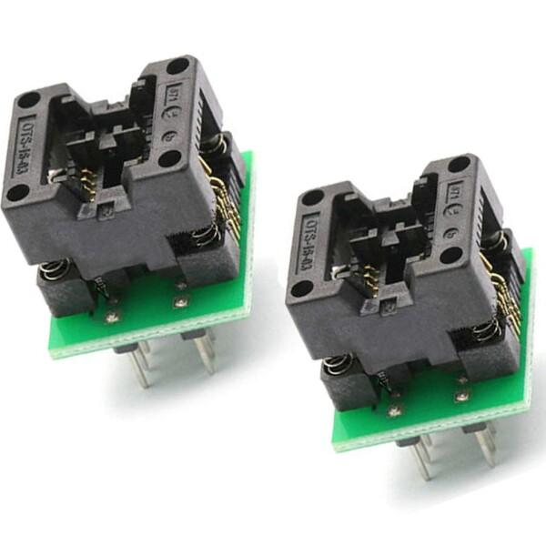 Hailege 2個セット SOIC8 SOP8 to DIP8 EZ Programmer Adapter Socket Converter Module with 150mil Wide-body Seat Programmer Ada...