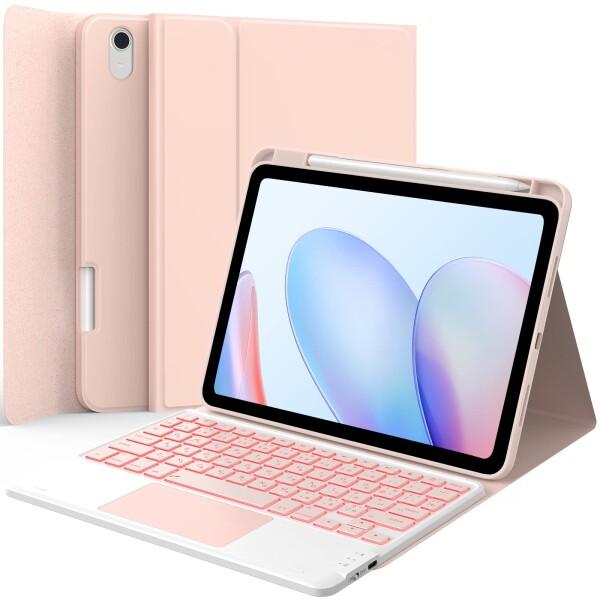 Greenlaw iPad 第10/11（A16）世代用 防汚セミシリコン素材 JIS日本語キーボード付き マグネット脱着ケース - 多角度スタンド Apple Pencilホルダー Type-C充電 2台同時接続対応 (ホワイト)商品コー...