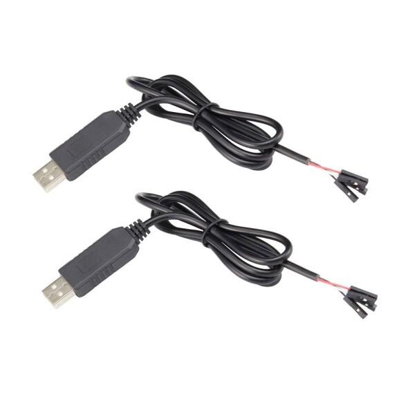 KKHMF 2個 USB to UART TTL RS232 PL2303HX ワイヤーアダプタ変換ケーブルRaspberry Pi Arduino用商品コード：49063211015サイズ：1000ミリメートルシリアルケーブルのTTLに社...
