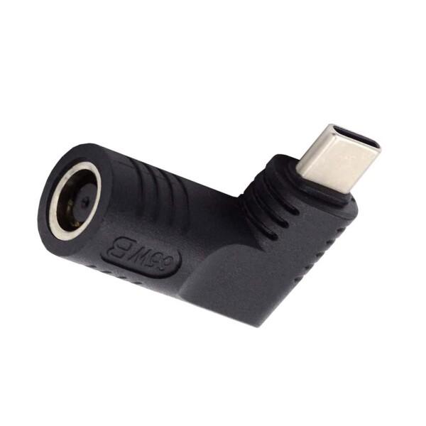 NFHK DCジャック7.4x5.0mm入力→USB-C Type-C角度90度電源プラグ充電アダプター（ノートPCスマホ用商品コード：49063211143型番：NF-UC-211-RI-7450MMアングルタイプ ポートの周りのスペース...