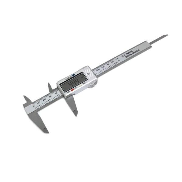 waves ケース付き デジタル ノギス 電池付 150mm /0.1mm 軽量 DIY カーボン素材 (シルバー)商品コード：49069104664