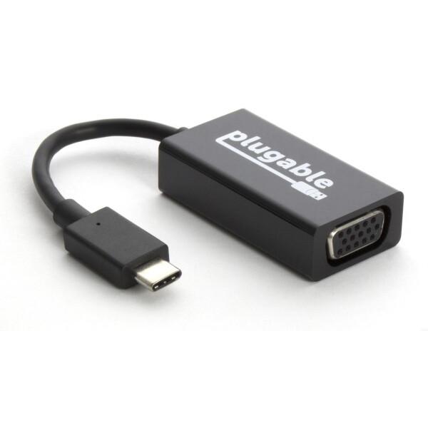 Plugable USB-C - VGA 変換アダプター 1920x1200 60Hz までに対応 Thunderbolt 3 対応システム、MacBook Pro、Windows、Chromebook、iPad Pro、Dell XPS ...