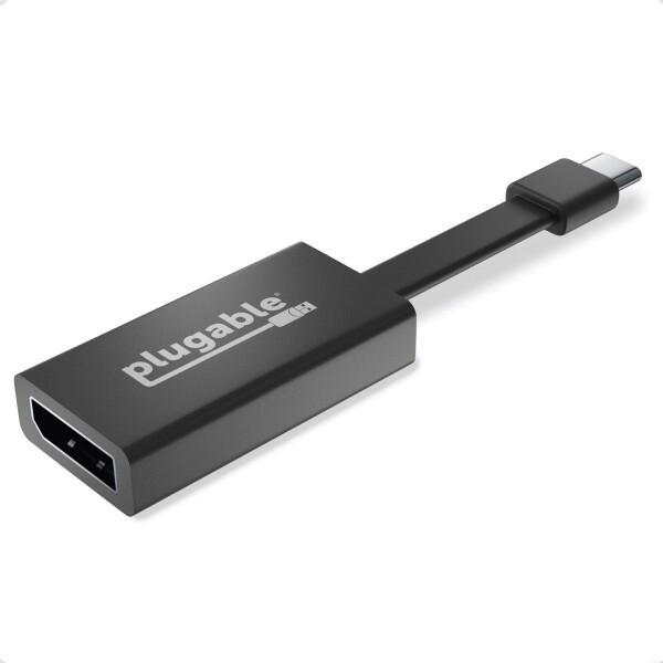 Plugable USB-C - DisplayPort 変換アダプター 4K60Hz, Thunderbolt 3 対応システム、MacBook Pro、Windows、Chromebook、 iPad Pro、Dell XPS などで使...