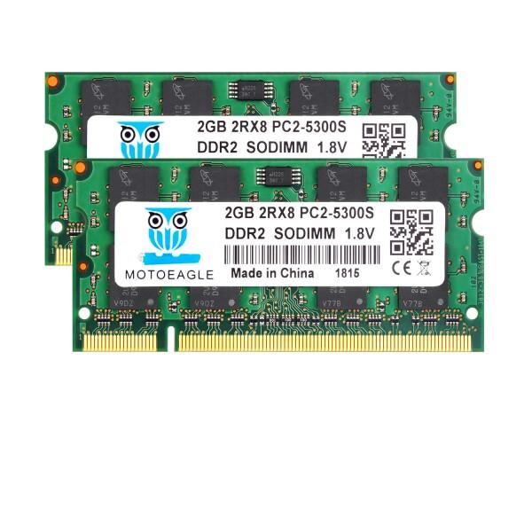 ノートPC用メモリPC2-5300 DDR2 667 2GB×2枚 200Pin 1.8V CL5 Non-ECC SO-DIMM Mac 対応商品コード：49069109952サイズ：PC2 5300Sカラー：Green-D3-2GB-5...