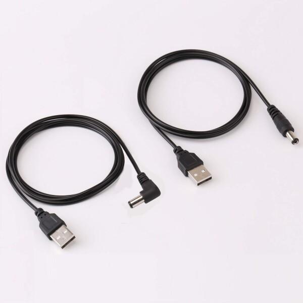 Basicest 5.5 2.1 USB DC 変換 ケーブル (2本セット L型 通常) 外径5.5mm内径2.1mm 電源供給商品コード：49069111245型番：SB-0497サイズ：外径5.5cm内径2.1cm線長約100cmカラ...