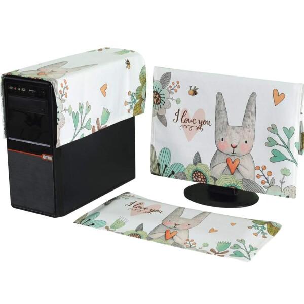 HIGHAWKモニターカバー セット PCカバー ディスプレイ キーボードカバー 防塵 保護 液晶 可愛い（兎A 20-22インチ）商品コード：49069111557型番：DNZ1サイズ：20-22インチカラー：兎A良質なポリエステル素材を...