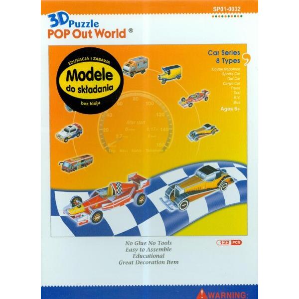 POP Out World 乗り物シリーズ 自動車シリーズ商品コード：49069112130型番：SP01-0032サイズ：ワンサイズ小さな溝にはめて構築します。糊は必要ありません。ピースの数: 122