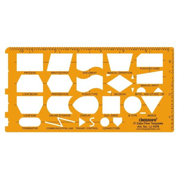 Linograph Itデータフロー・チャートorangetemplate図面製図ステンシル オレンジ商品コード：49069114515型番：FBA_Lino-1978カラー：オレンジ・図面データその製図テンプレート販売 ? 1ピース|色 ...