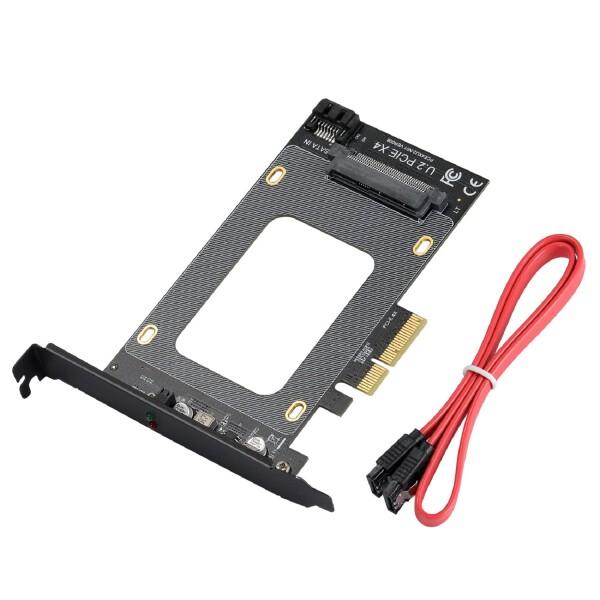 MZHOU U.2 PCI-E 拡張カード SFF-8639 - SSDアダプターカード PCI-E 3.0 X4 SATAアダプター - ハイパワーセルフパワー NVME標準プロトコル WIN7/8/10/32/MAC/Linux対応商品...