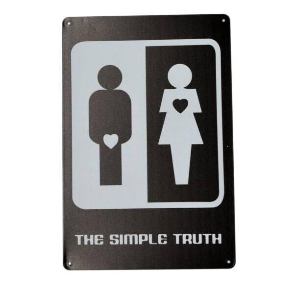 THE SIMPLE TRUTH 男と女 サインボード 看板 店舗 レストラン カフェ 車庫 バイク ガレージ おしゃれ ビンテージ バイカー インテリア ; AVSB-426商品コード：49069115351型番：xxyyカラー：426イ...