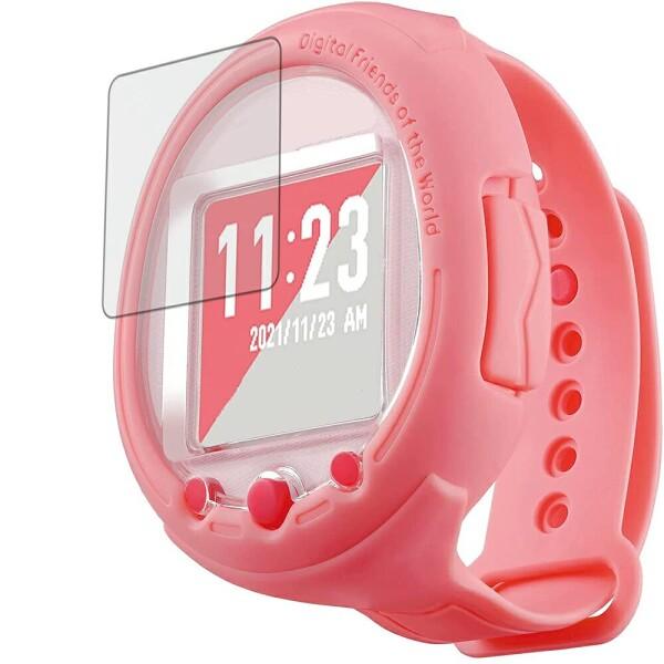 (2枚セット)ClearView(クリアビュー) たまごっち スマート Tamagotchi Smart Coralpink 用(安心の5大機能衝撃吸収・ブルーライトカット)液晶保護フィルム 反射防止・抗菌・気泡レス 日本製商品コード：49...