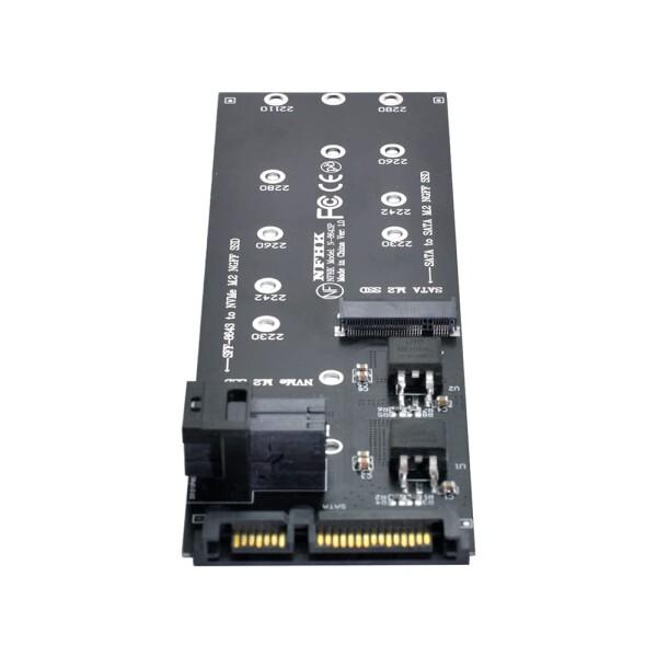 NFHK SFF-8643 - U2キット NGFF M-Key to HD Mini SAS NVME PCIe SSD SATAアダプター マザーボード用商品コード：49069120380型番：SF-033カラー：ブラック SFF-86...